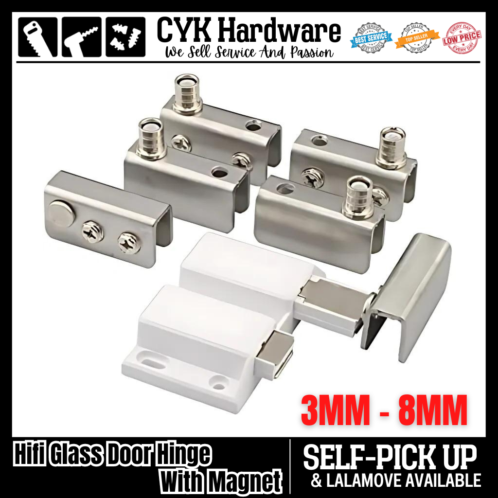 Stainless Steel Single / Double Hi-Fi Cabinet Glass Magnet Door Catch ...