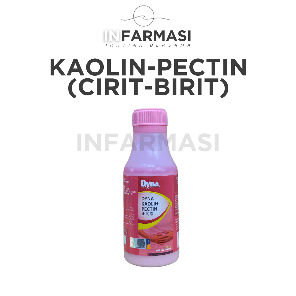 Dyna Kaolin Pectin 120ml - Ubat Cirit Birit Syrup Cecair Kanak Kanak 7 Tahun Ke atas & Dewasa ...