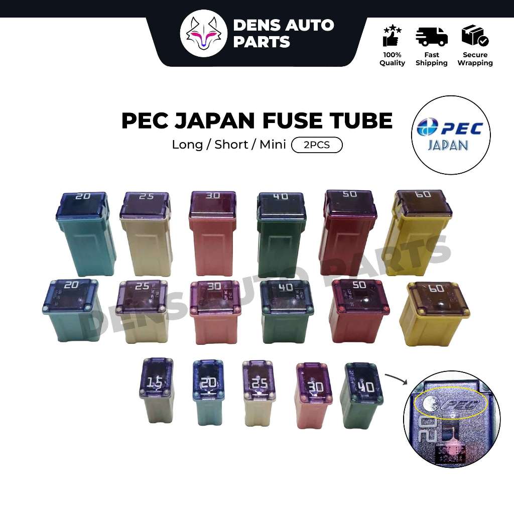 1PC Ori PEC Japan 15A 20A 25A 30A 40A 50A 60A Universal Rectangle Car ...