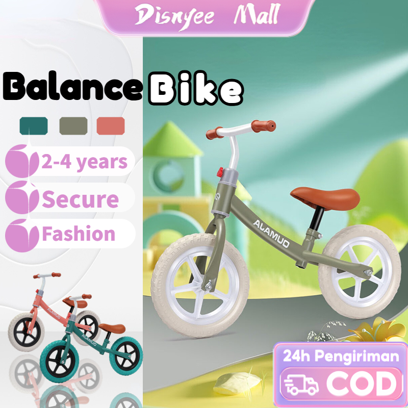 COD Push bike Baby Balance Bike 1-9 years old Rubber tire bicycle ...