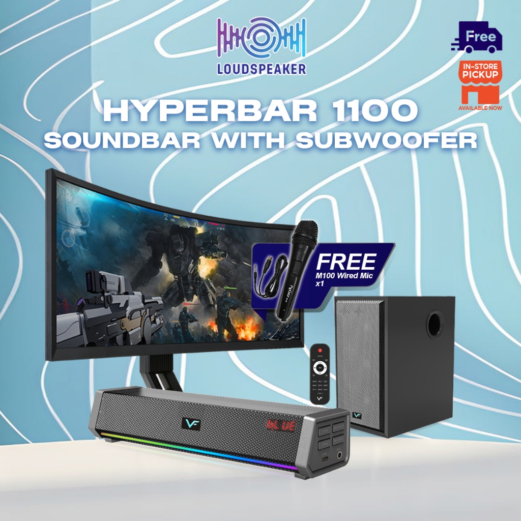 Vinnfier VF Hyperbar 1100 with Subwoofer Bluetooth FM Radio USB Drive ...