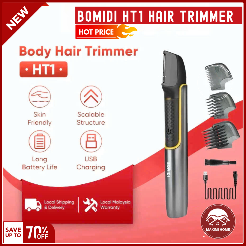 BOMIDI HT1 Body Hair Trimmer Electric Groin Trimmer Private Part Shaver Hair Removal | Shopee ...