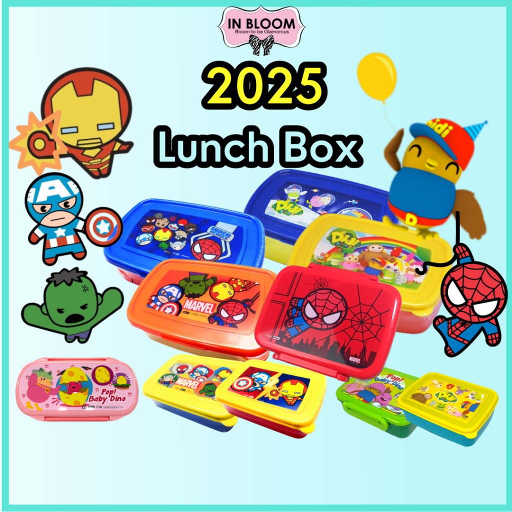 Kids Student Didi & Friends Avenger Lunch Box Food Storage Container ...