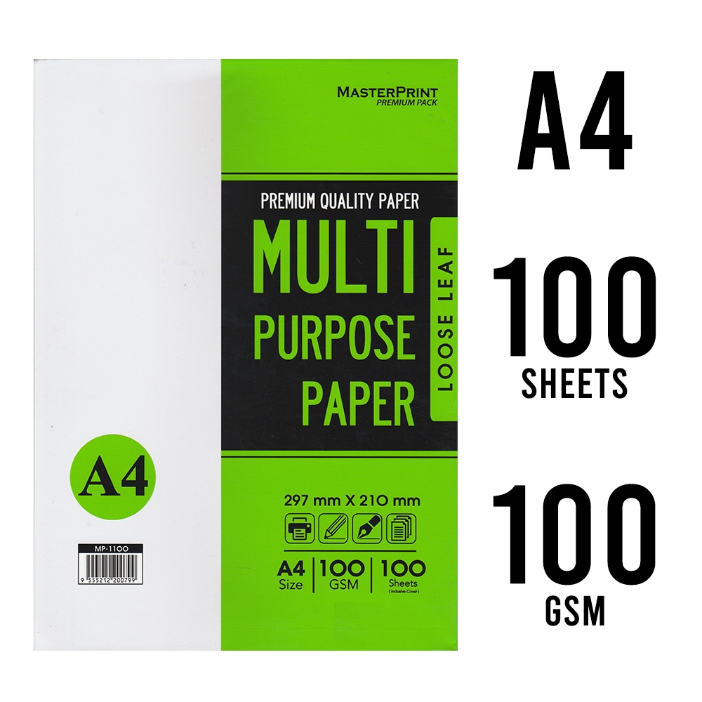 Masterprint Loose Leaf Premium Quality Multipurpose Paper A4