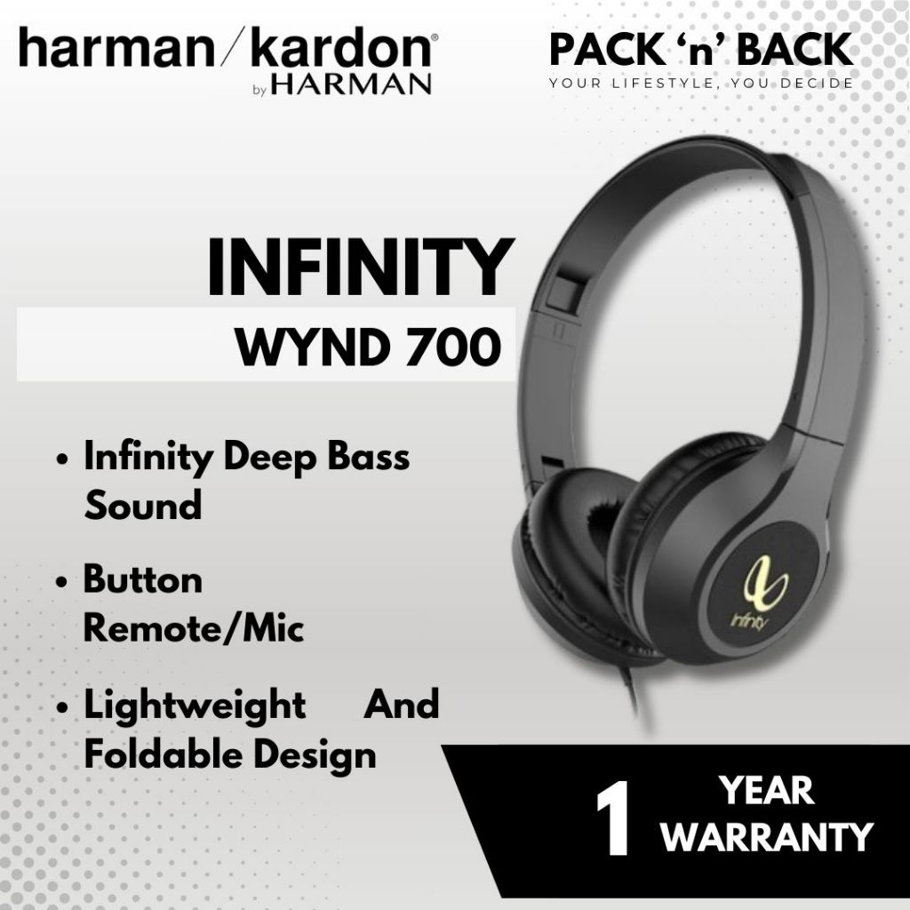 Infinity By Harman Wired On-Ear Headphones WYND 700 | Wired Headphones ...