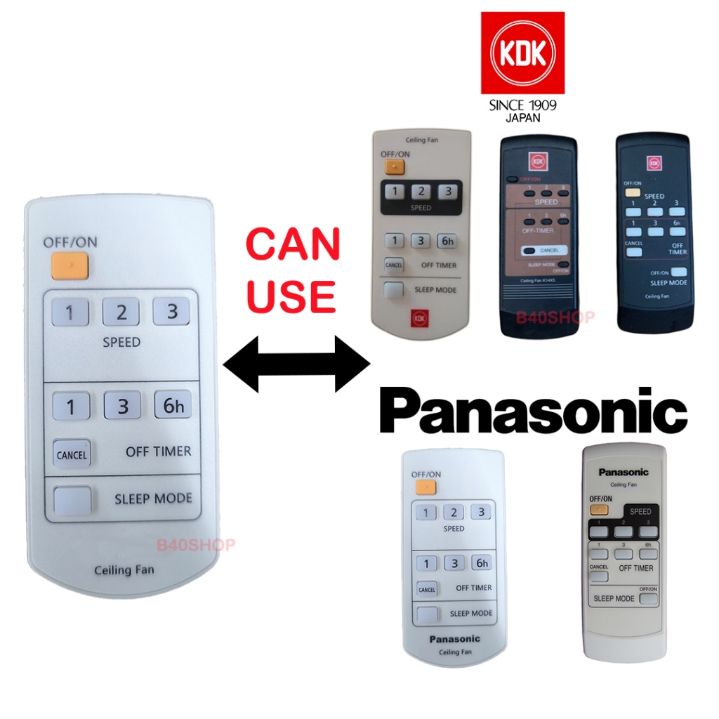 Panasonic / KDK Compatible Ceiling Fan Remote Control F-M14C5 F-M14D5 F ...