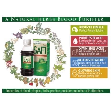 Hamdard Pakistan Safi Syrup, Pimpel Free Glowing Skin, Natural Blood ...