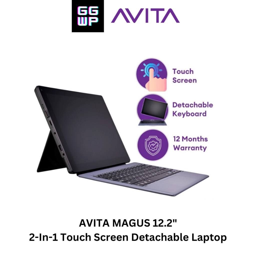 [CLEARANCE] AVITA Magus 12.2" 2-in-1 Touch Screen Laptop Detachable ...