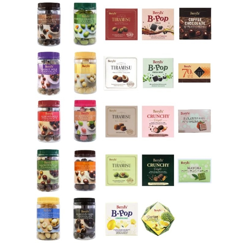 Beryls Chocolate Beryl's Mint Coffee Almond Raisin Tiramisu GreenTea ...