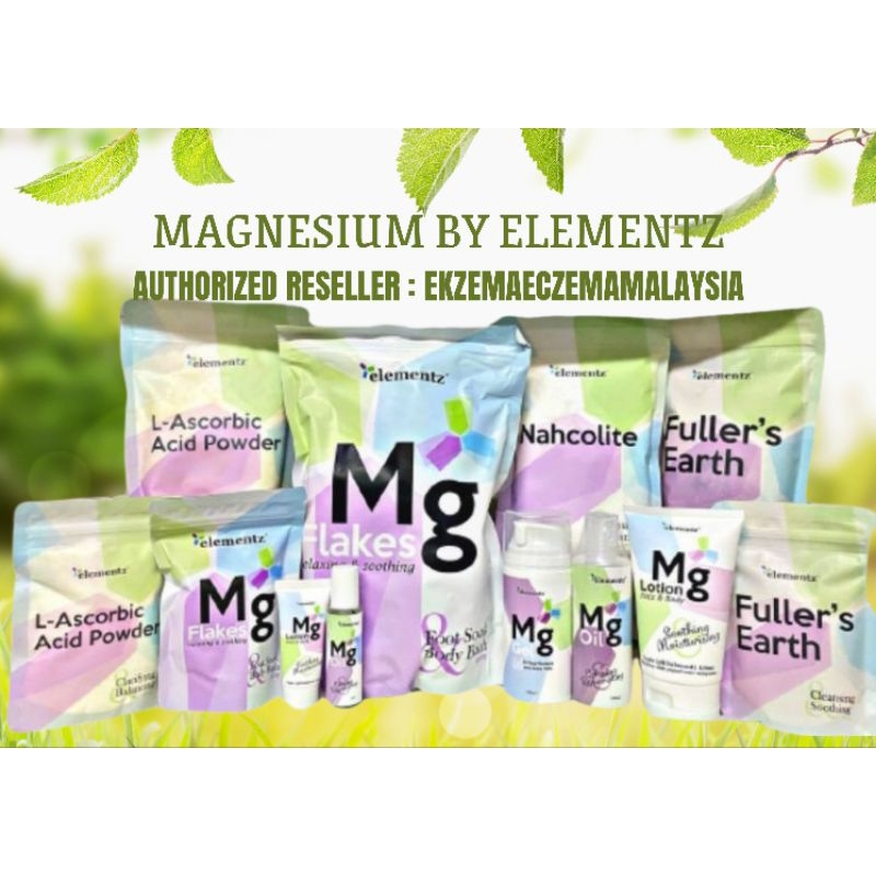 ELEMENTZ MAGNESIUM FLAKES MG OIL MG LOTION MG GEL MG DEODORANT MG ...
