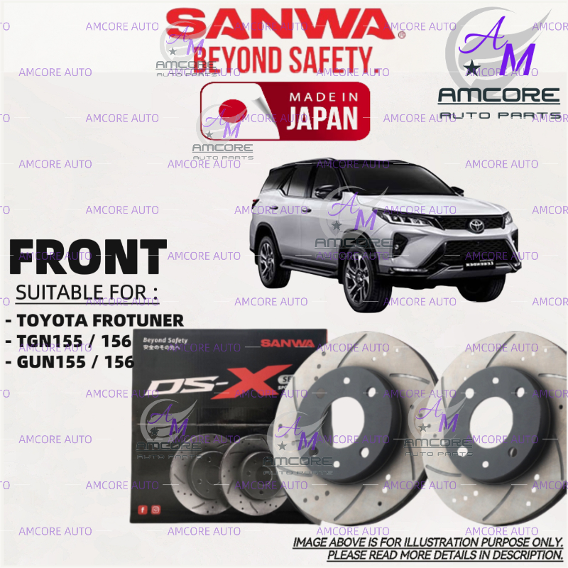 TOYOTA FORTUNER TGN155 TGN156 GUN155 GUN156 - SANWA BRAKE DISC ROTOR ...