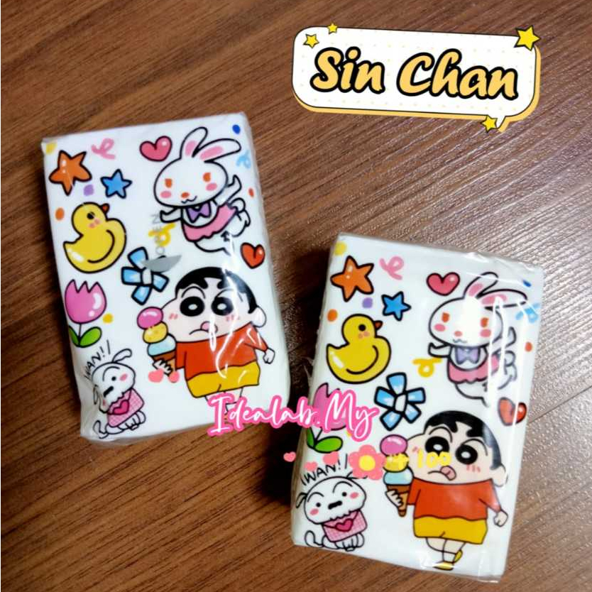 Cute Cartoon Pocket Tissue 3ply Facial Tissue Crayon Sin Chan Bear ...