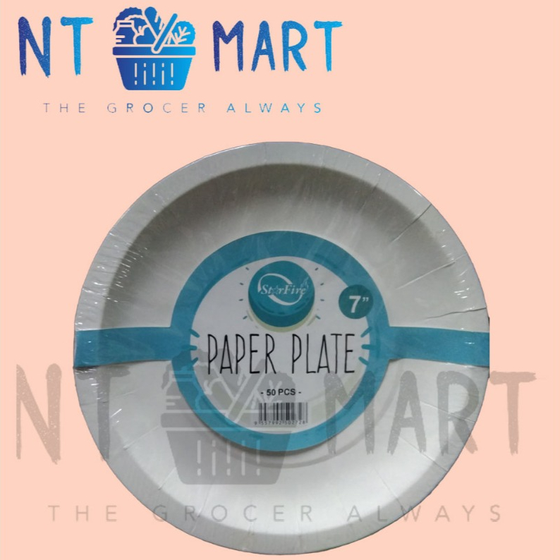 Starfire Paper Plate 7" (50pcs) | Shopee Malaysia