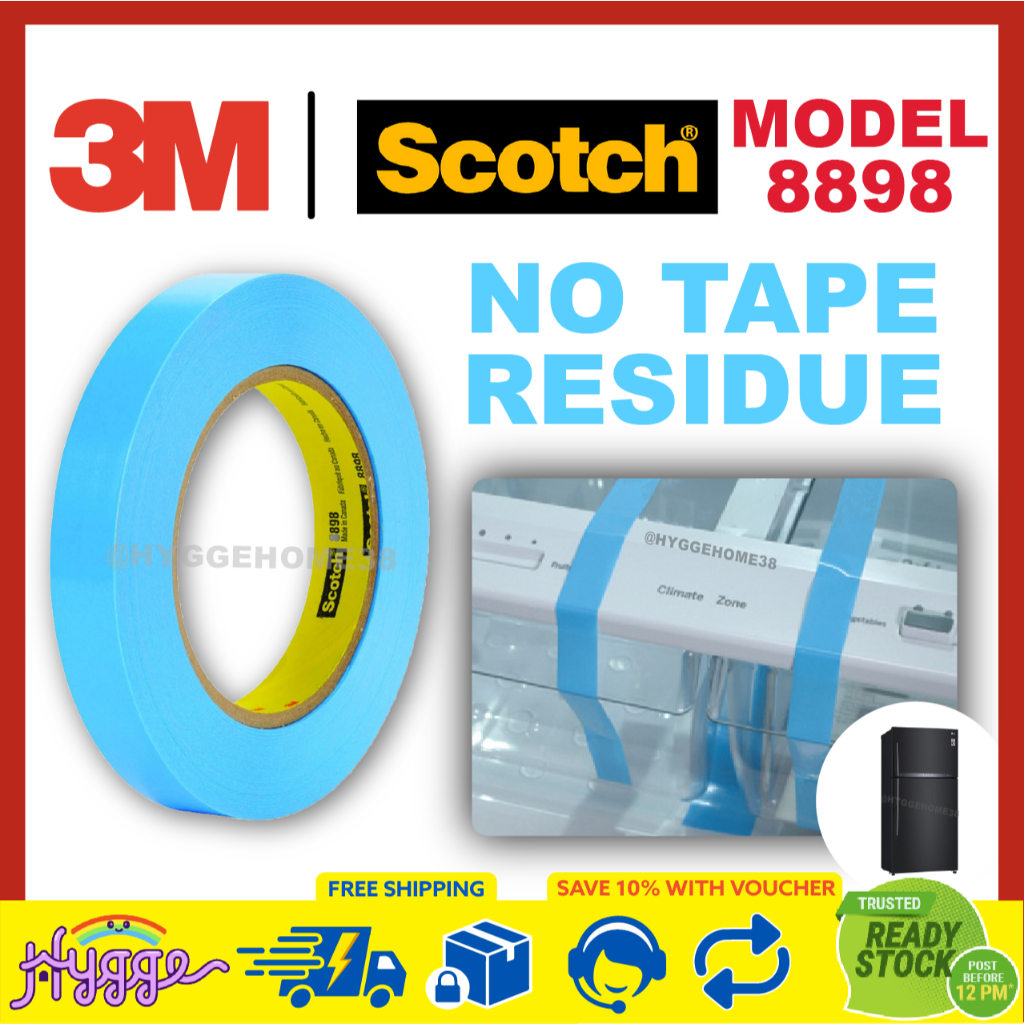 3M 8898 Appliances Blue Secure Tape Filament Strapping No Residue High ...