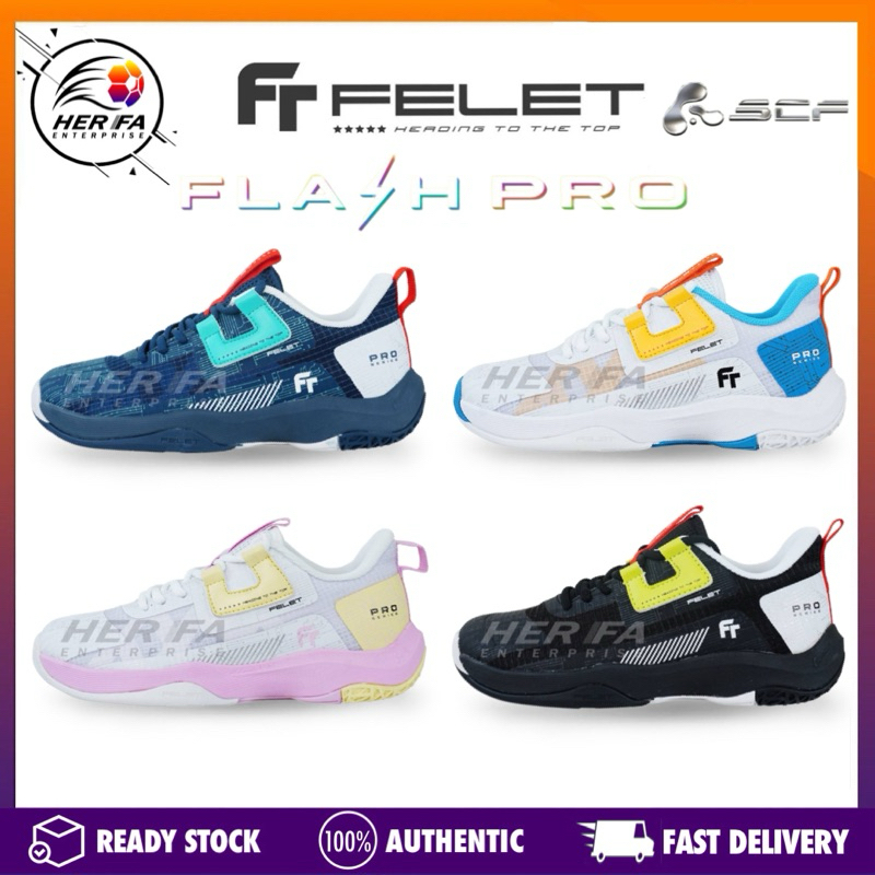 FELET Flash Pro Unisex Professional International Badminton Player Indoor Court Shoes | Shopee ...