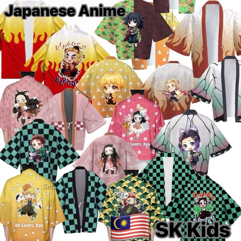 Costume Anime Cosplay Kids Demon Slayer Tanjirou Nezuko | Shopee Malaysia