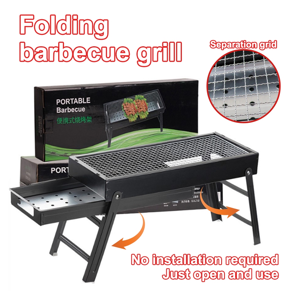 Folding household barbecue grill Outdoor convenient barbecue grill ...