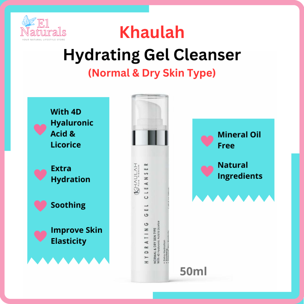 Khaulah Hydrating Gel Cleanser for Normal and Dry Skin (50ml) Pencuci ...