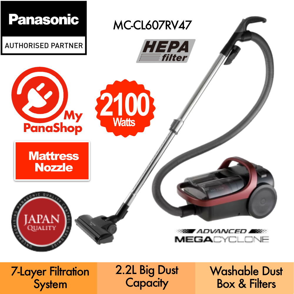 Panasonic Powerful Advanced Cyclone Bagless Canister Vacuum Cleaner ...