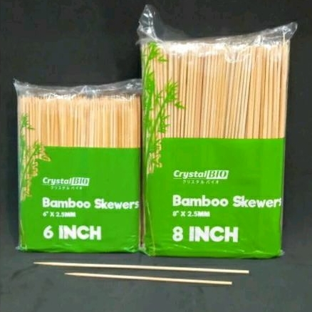 Bamboo Skewer 6 inch 8 inch / Lidi Stay Buah / Lidi Cucuk / Cucuk Satay ...