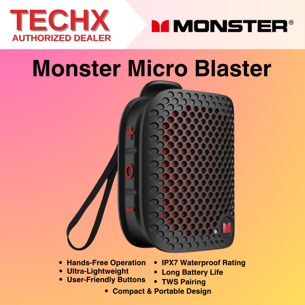 Monster Blaster Micro Wearable Bluetooth Speaker | Shopee Malaysia