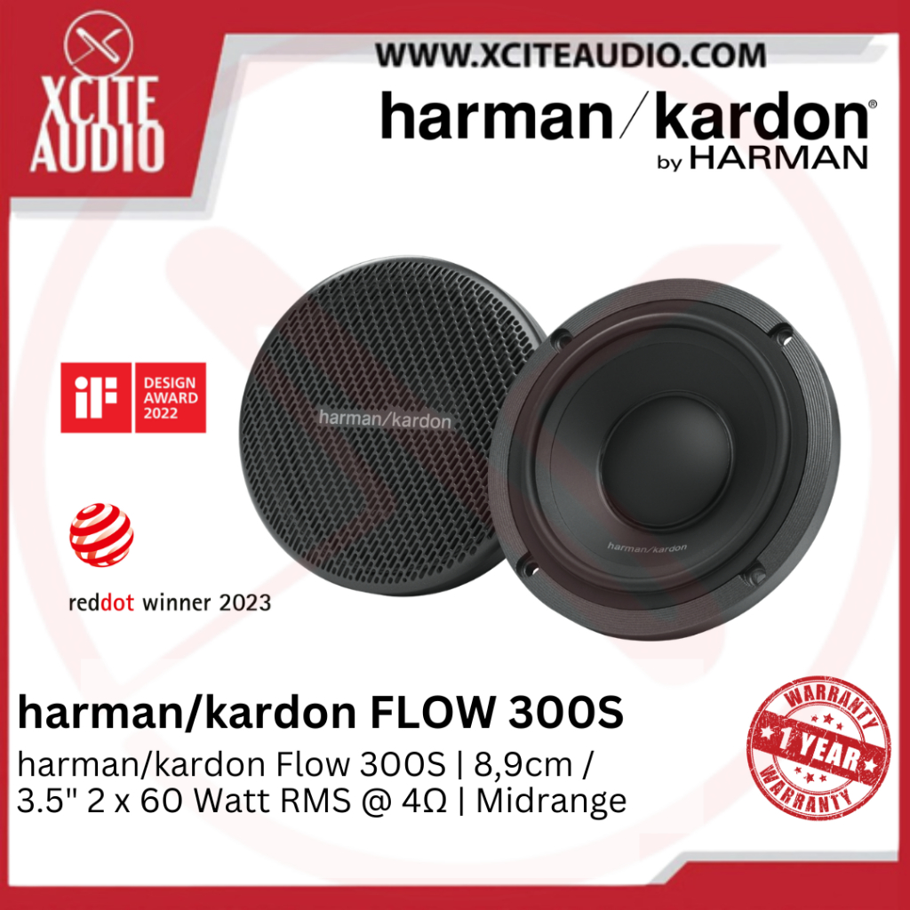 harman/kardon FLOW 300S | 3.5" Inch Car Component Midrange Speakers ...