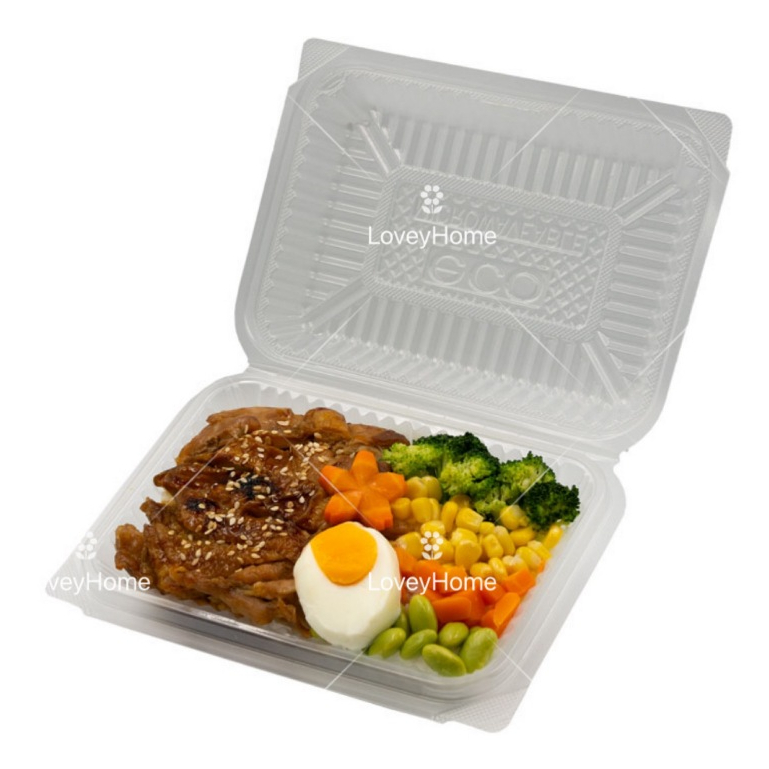 Clear Lunch Box Packaging PP Lunch Box 100pcs± Disposable Plastic Food ...