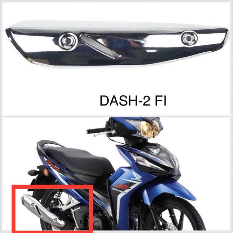 HONDA DASH 110 FI DASH V2 V3 Fi FUEL INJECTION BESI MUFFLER PROTECTOR MUFFLER COVER EXHAUST CAP ...