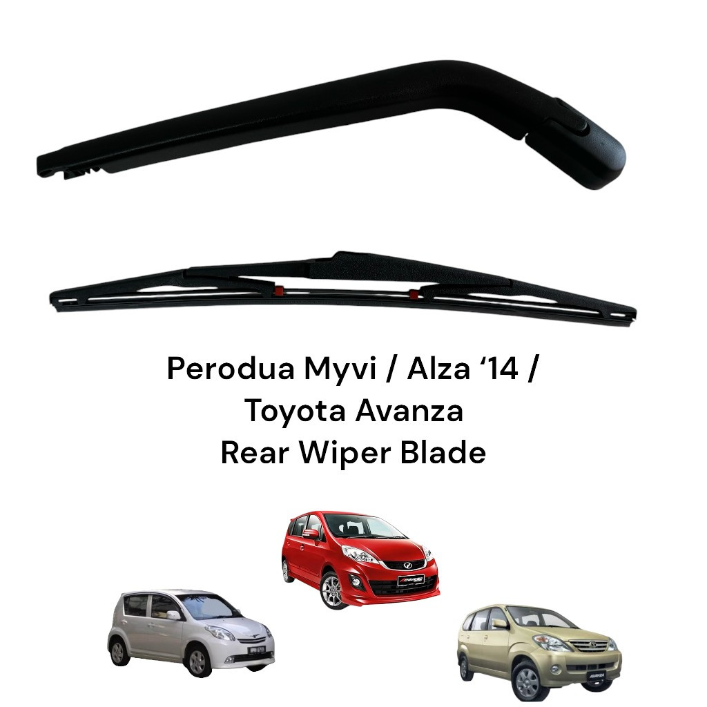 Perodua Myvi / Alza 2014- / Toyota Avanza Rear wiper Blade With Arm ...