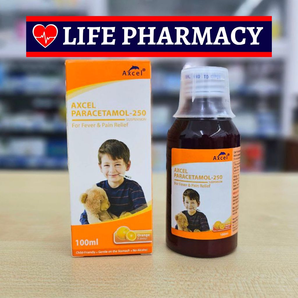 [KKM APPROVED] Axcel Paracetamol Syrup 250mg Flavour Orange [Exp:10/ ...