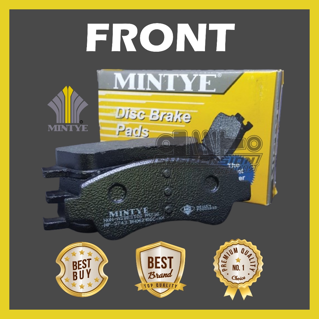 PROTON GEN 2, PERSONA LAMA, SATRIA NEO FRONT DISC BRAKE PAD ORIGINAL MINTYE 4 PCS IN 1 BOX ...