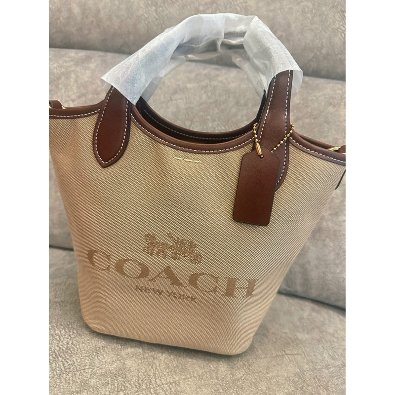 COACH CANVAS HANNA BUCKET (New) | Shopee Malaysia