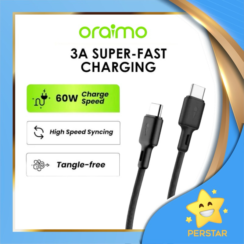 Oraimo 3A 1.5m Data Cable OCD-154CC Black | Shopee Malaysia