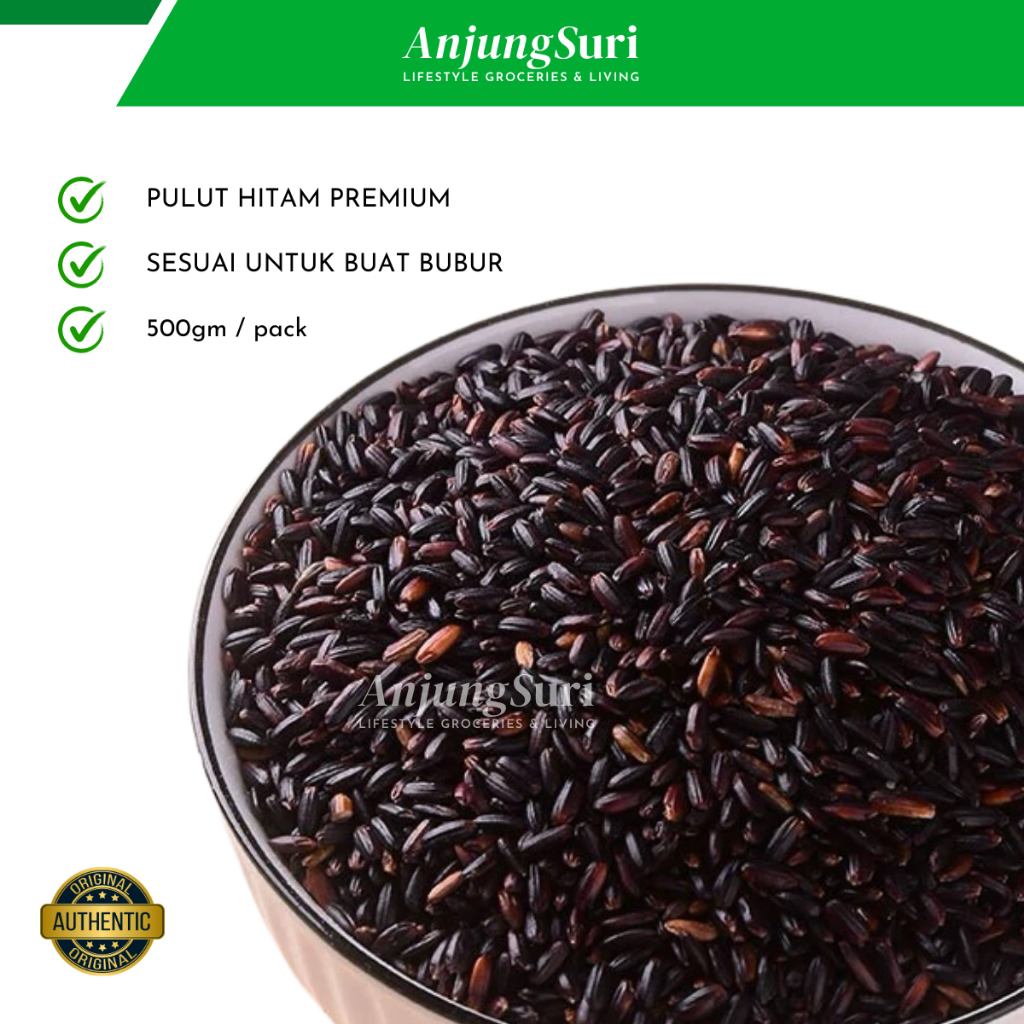 黑糯米 Black Glutinous Rice Beras Pulut Hitam Premium Sesuai untuk Bubur ...
