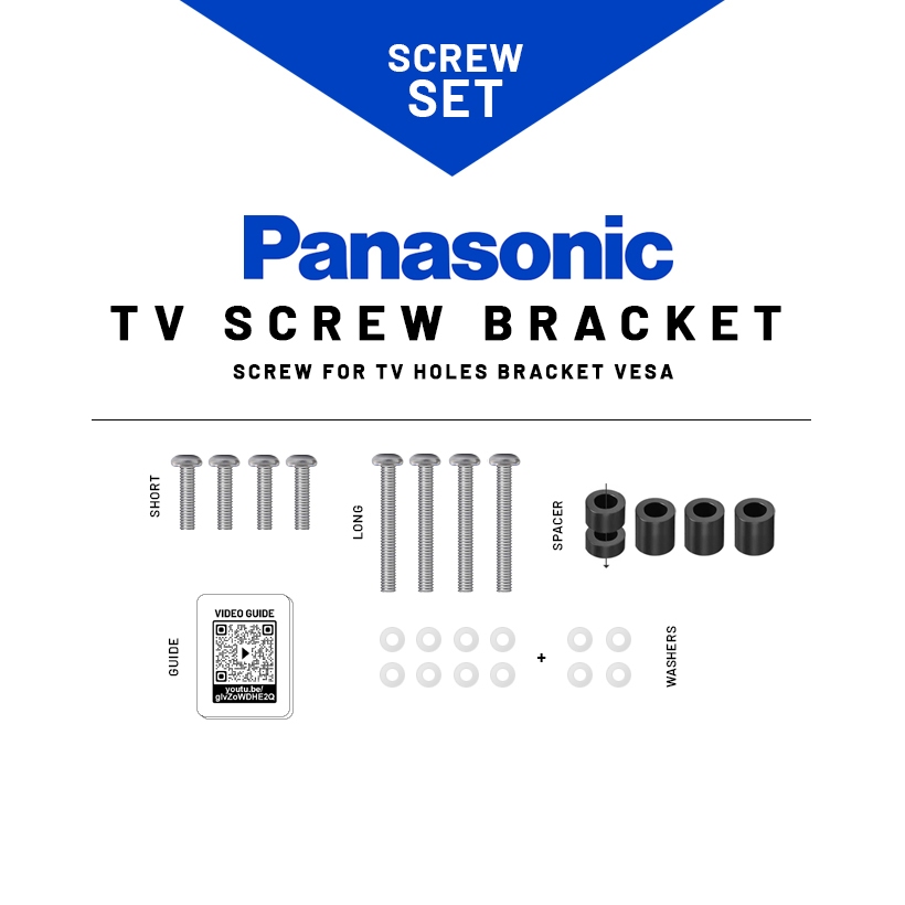 [PANASONIC] TV Screw for TV Bracket Holes VESA Wall Mount Skru (No ...
