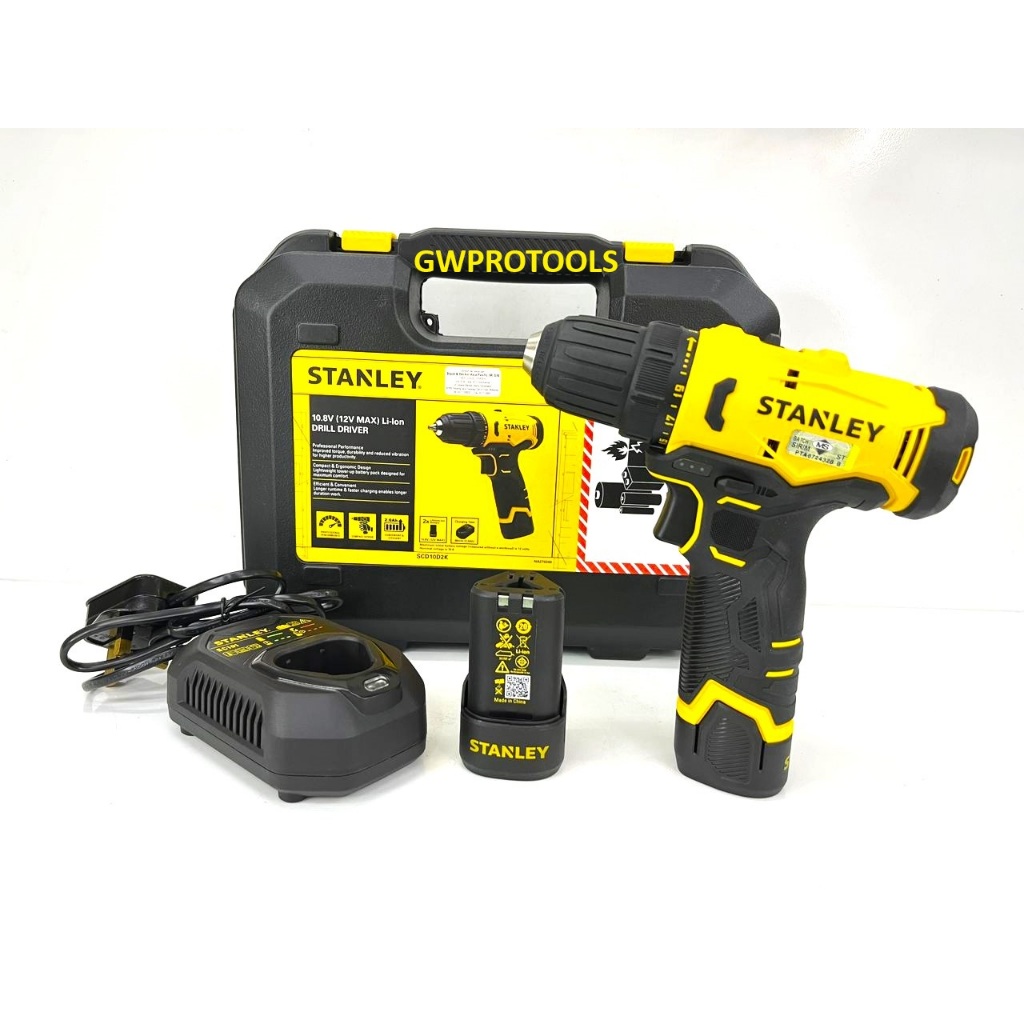 SCD10D2K STANLEY 12V MAX / 10.8V LI-ION CORDLESS COMPACT DRILL DIVER ...