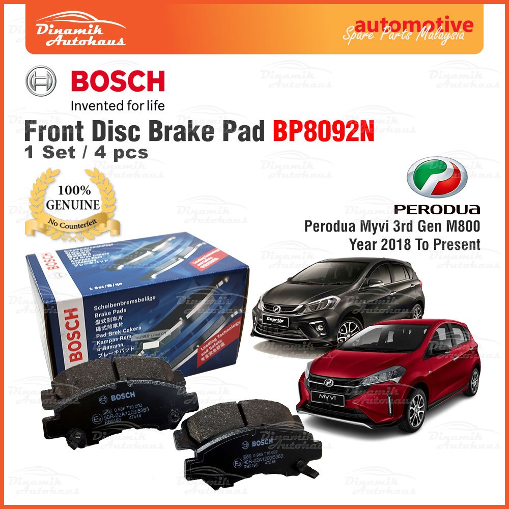 Perodua Myvi Gen3 M800 Year 2018 To Present Car Front Wheel Disc Brake ...
