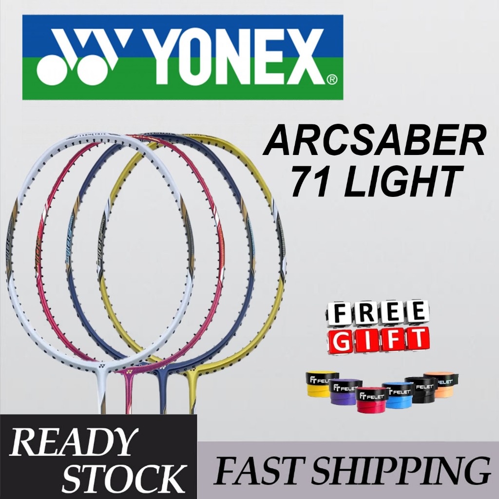 【Ready Stock】Yonex Arcsaber 71 Light 5U 78+-2Gram 30LBS Racket ...