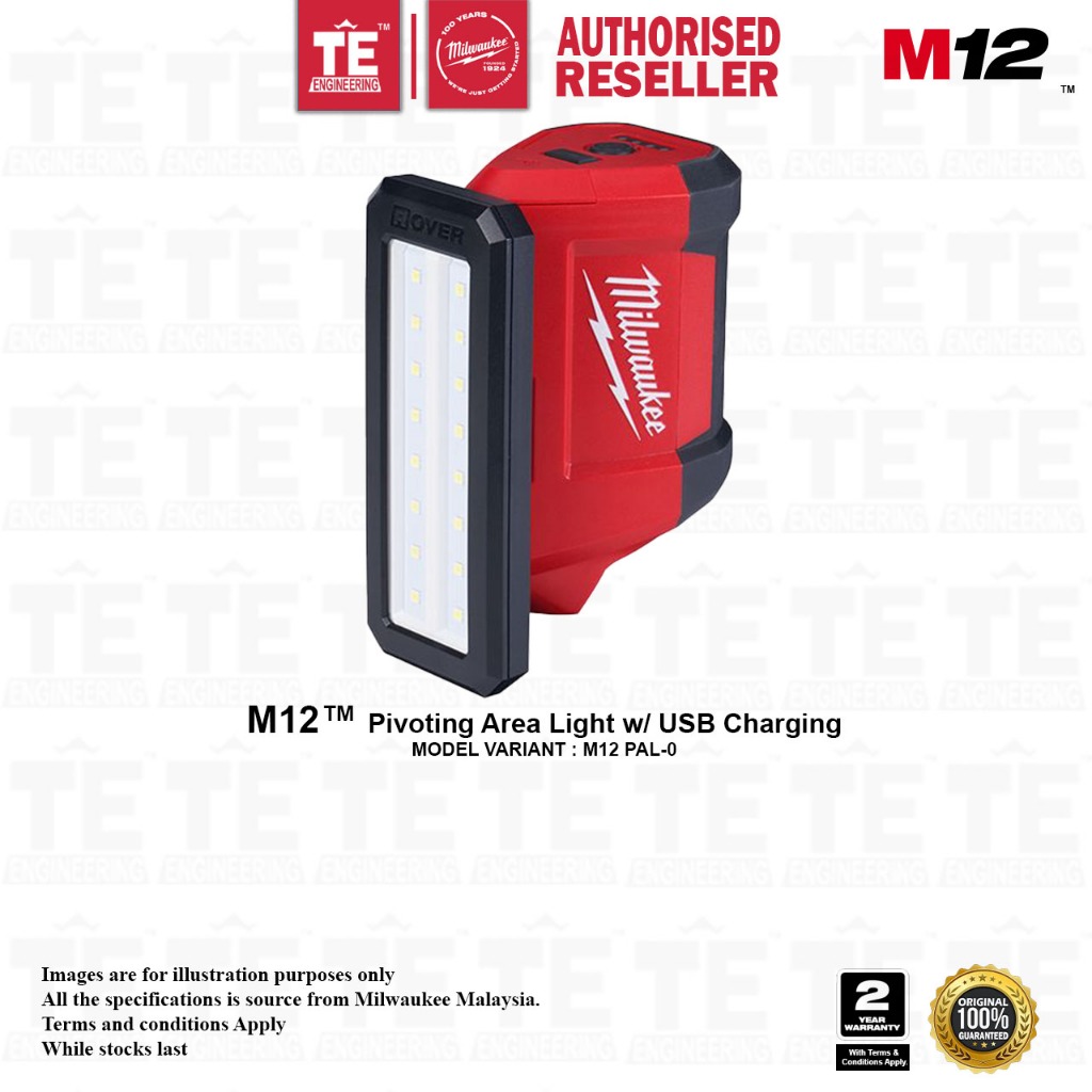 Milwaukee M12 Pivoting Area Light w/ USB Charging ( M12 PAL ) | Shopee ...