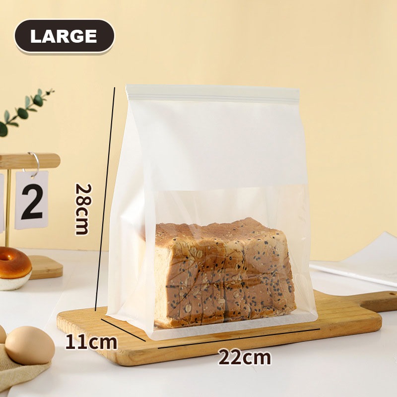 TOAST OR BREAD WINDOW BAG WHITE COLOR Packaging(50pcs/pkt) | Shopee ...