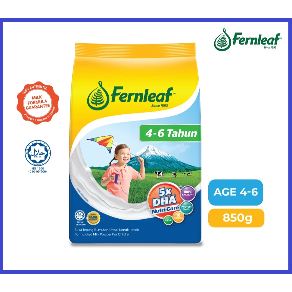 Fernleaf Milk Powder for Children 4 - 6 years (850g) | Shopee Malaysia