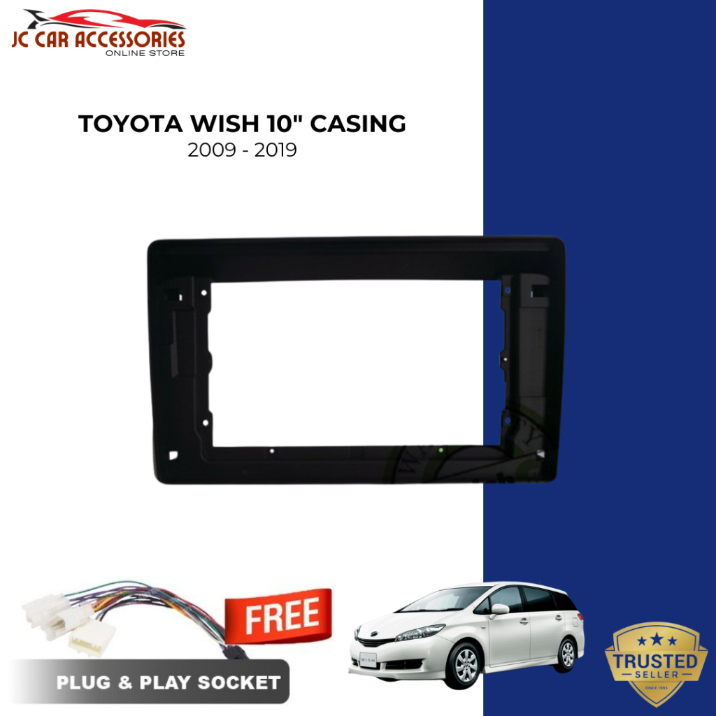 Toyota Wish 2009 - 2019 10 Inch Android Player Casing With Socket Plug ...