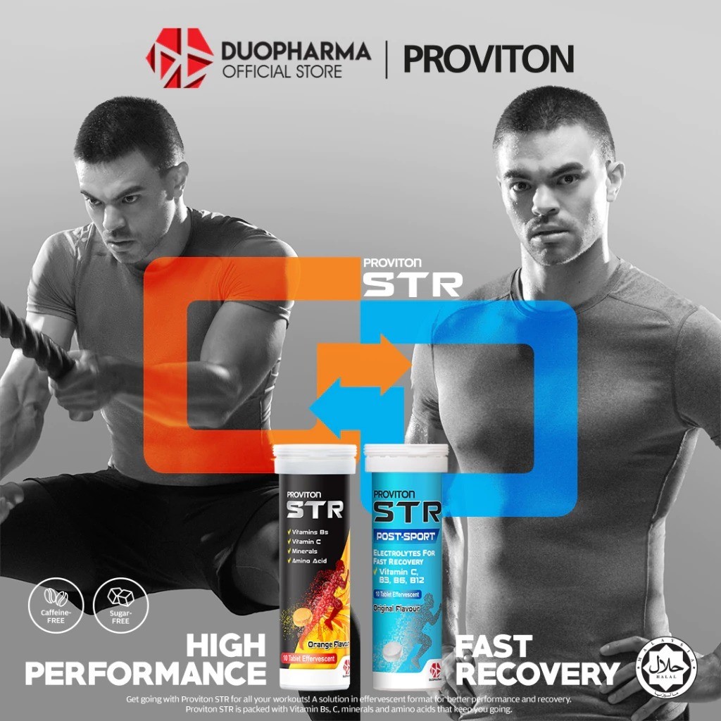 Proviton STR Post Sport Effervescent with Electrolytes Vitamins and ...