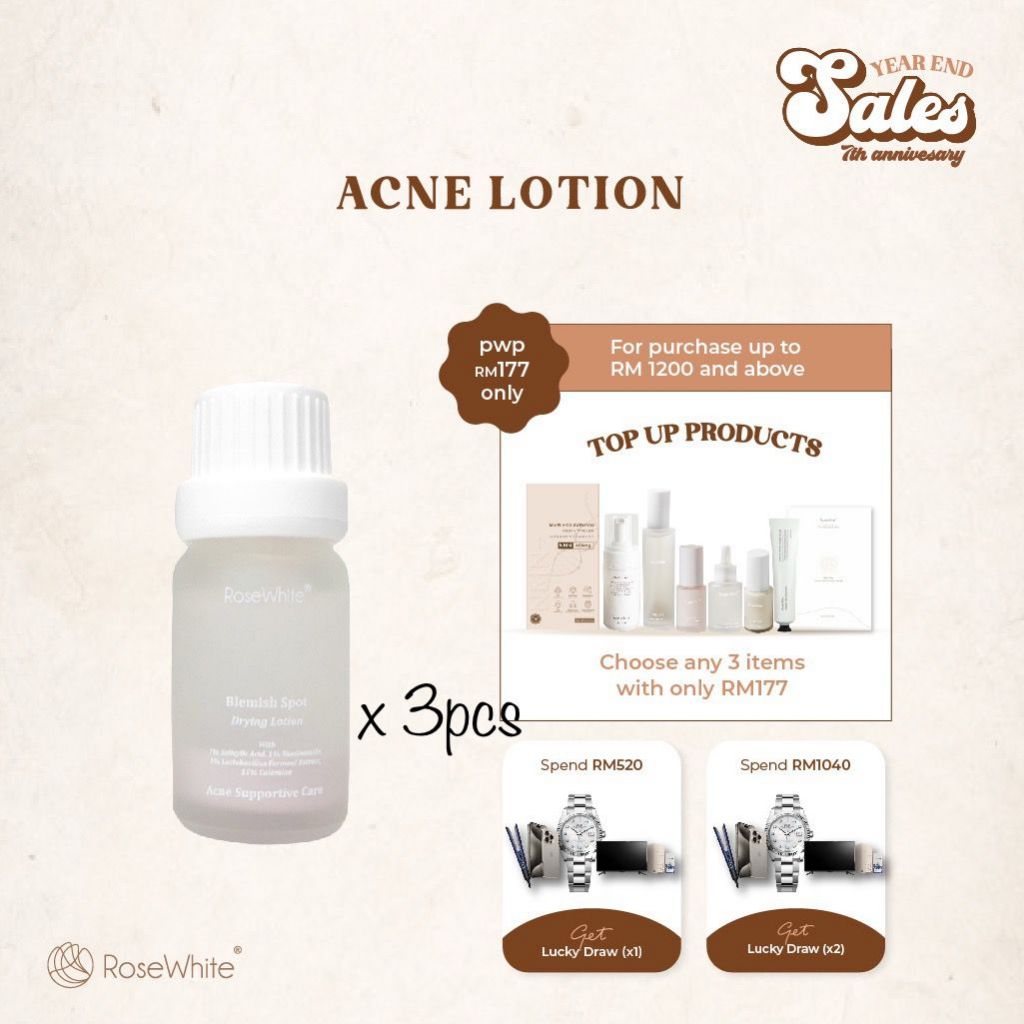 Rosewhite Blemish Spot Acne Spot Dots Drying Lotion Bundle Set (10ml x ...