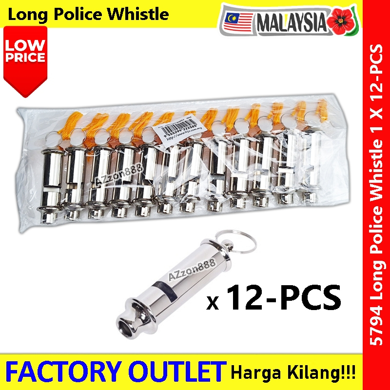 【12-PCS】 Long Police Whistle Wisel Pengakap Kadet Polis #CY214 #5794 ...