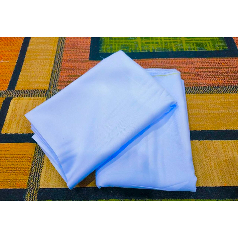 KAIN UNIFORM JURURAWAT PUTIH NILA POLYESTER YELLOW LINE GRED AAA BIDANG ...