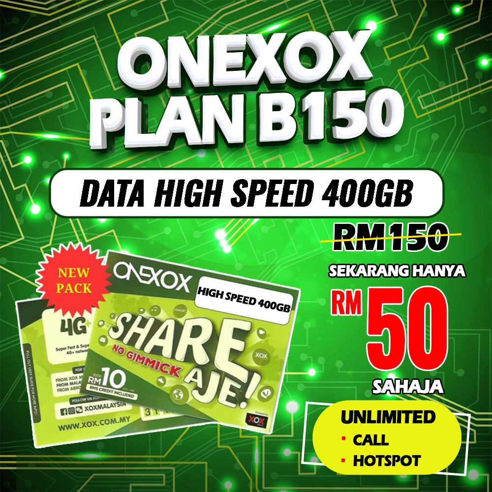 ONEXOX B150 - 400GB High Speed Internet + Unlimited Call & Hotspot ...