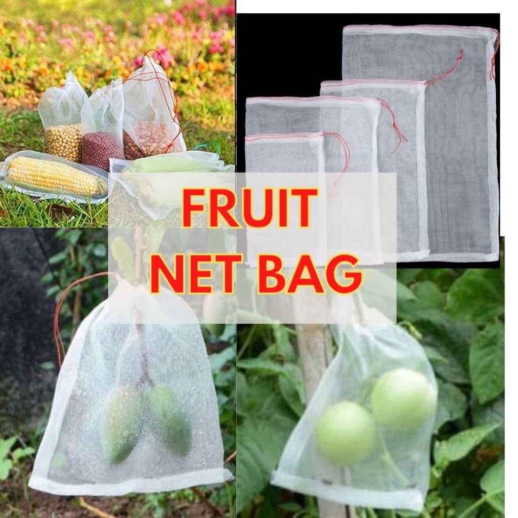 Garden Net Bag Anti Pest Garden Fruit Protect Net bag Balut Buah nylon ...