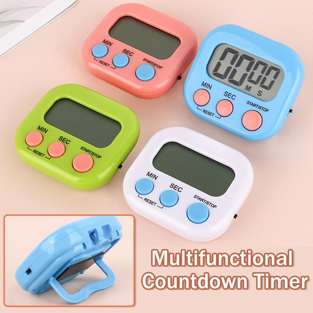LCD Digital Kitchen Timer With Alarm Timer Clock Dapur Timer Baking Jam ...