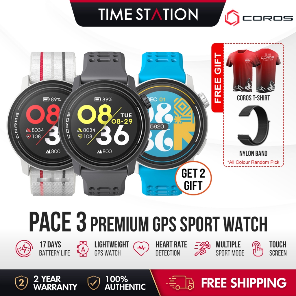 COROS PACE 3 Premium GPS Smart Watch Compass Fitness Heart Rate Monitor ...
